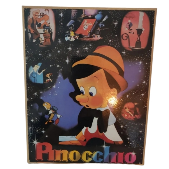Disney | Art | Pinocchio Picture Vintage Wall Plaque Art 8x Wood Bright ...